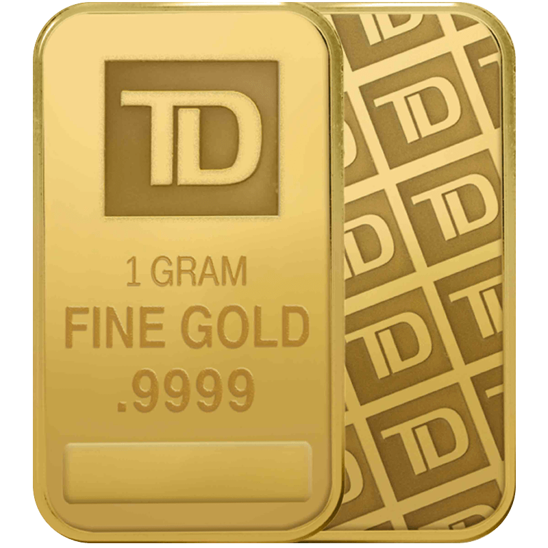 Buy 1 gram TD Gold Bar - Secure Storage | Price in Canada | TD Precious ...