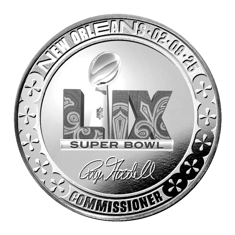 Achetez Pièce d’argent de 1 oz, Super Bowl – Pile ou face (2025) | Prix ...