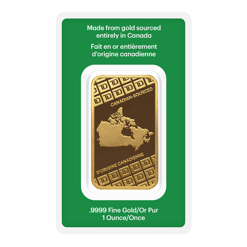 Buy 1oz TD Canadian-Sourced Fine Gold Bar - Secure Storage | Price in ...