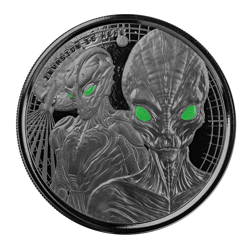Buy 1 oz The Ghana Alien Black Rhodium Plated Coin (2023) | Price in ...
