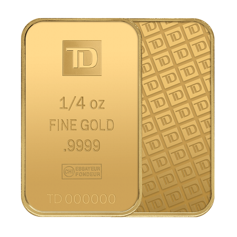 Buy 1/4 oz TD Gold Bar - Secure Storage | Price in Canada | TD Precious ...