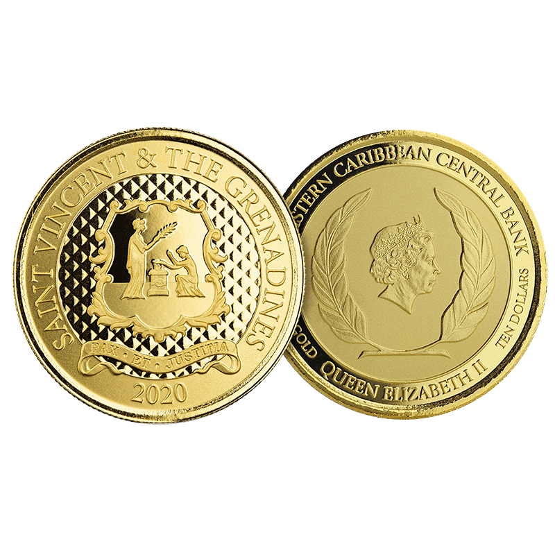 Buy EC8 St. Vincent & Grenadines Pax et Justitia 1 oz Gold Coin (2020 ...