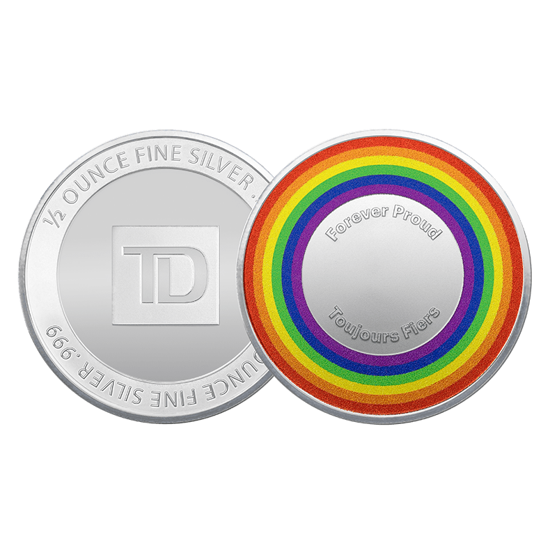 Buy 1/2 oz TD Pride Silver Round | Price in Canada | TD Precious Metals