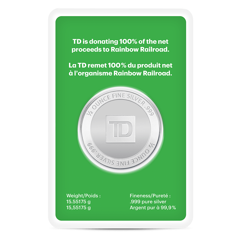 Buy 1/2 oz TD Pride Silver Round | Price in Canada | TD Precious Metals