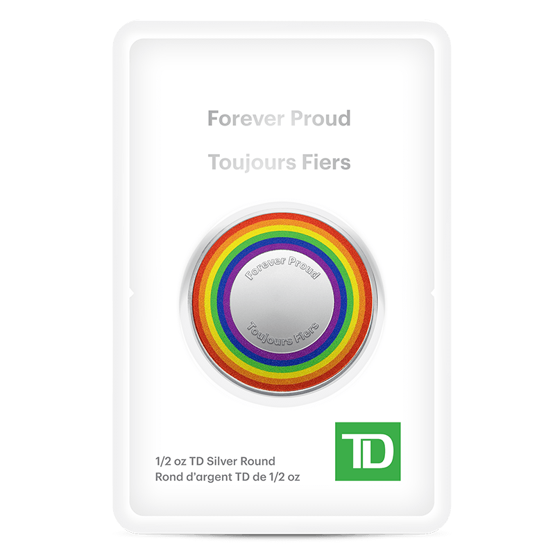 Buy 1/2 oz TD Pride Silver Round | Price in Canada | TD Precious Metals